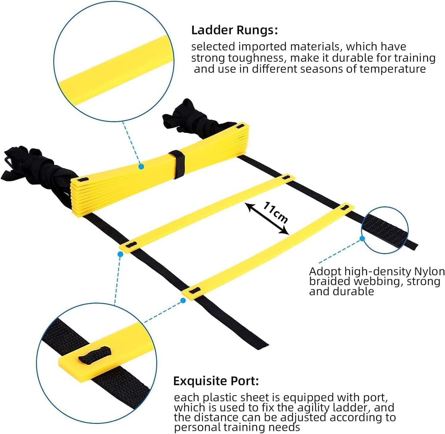Speed Agility Ladder 6M – Soccer & Fitness Training – SportQ